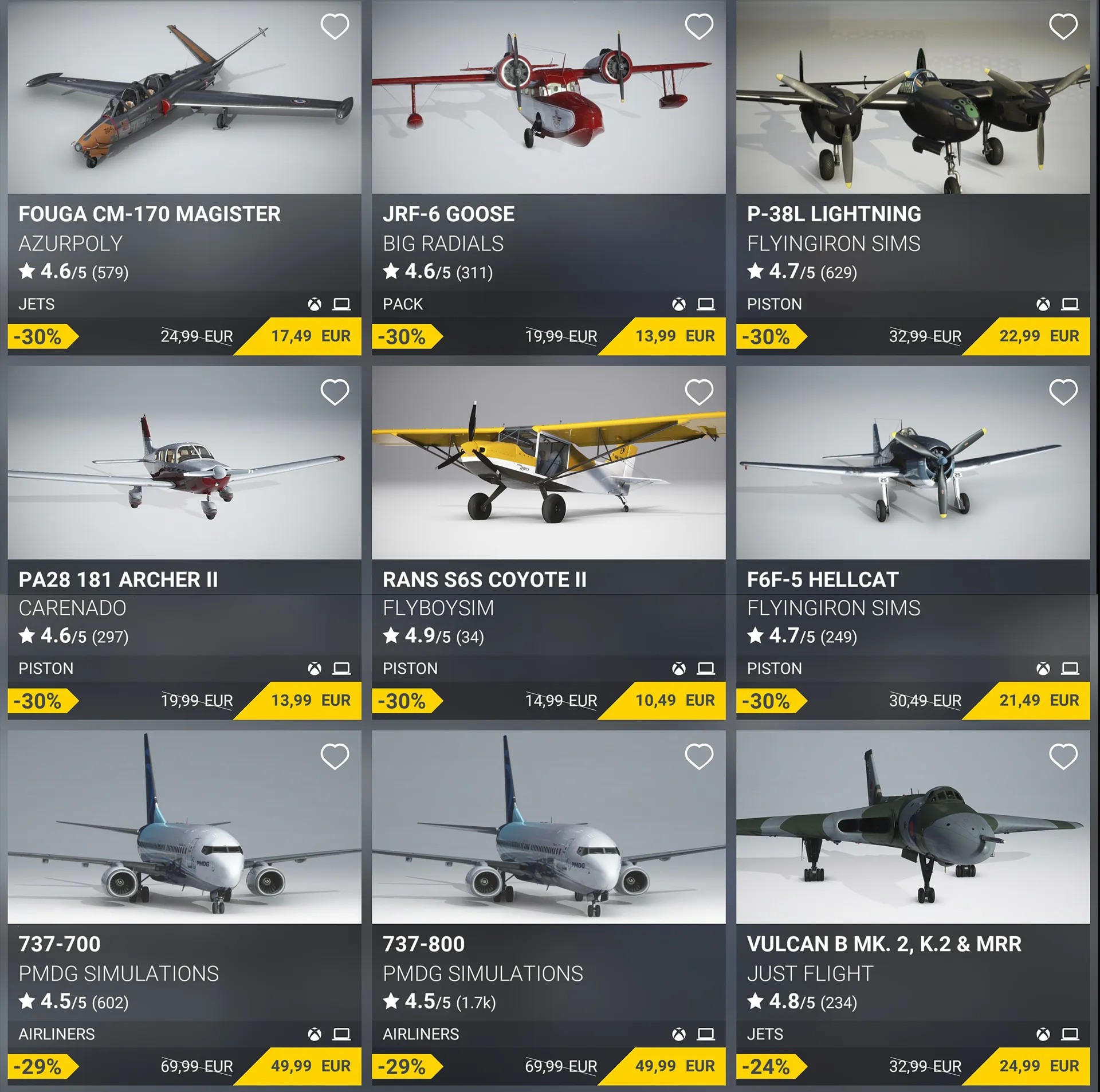 MSFS Marketplace launches major sale on top-rated aircraft - MSFS Addons
